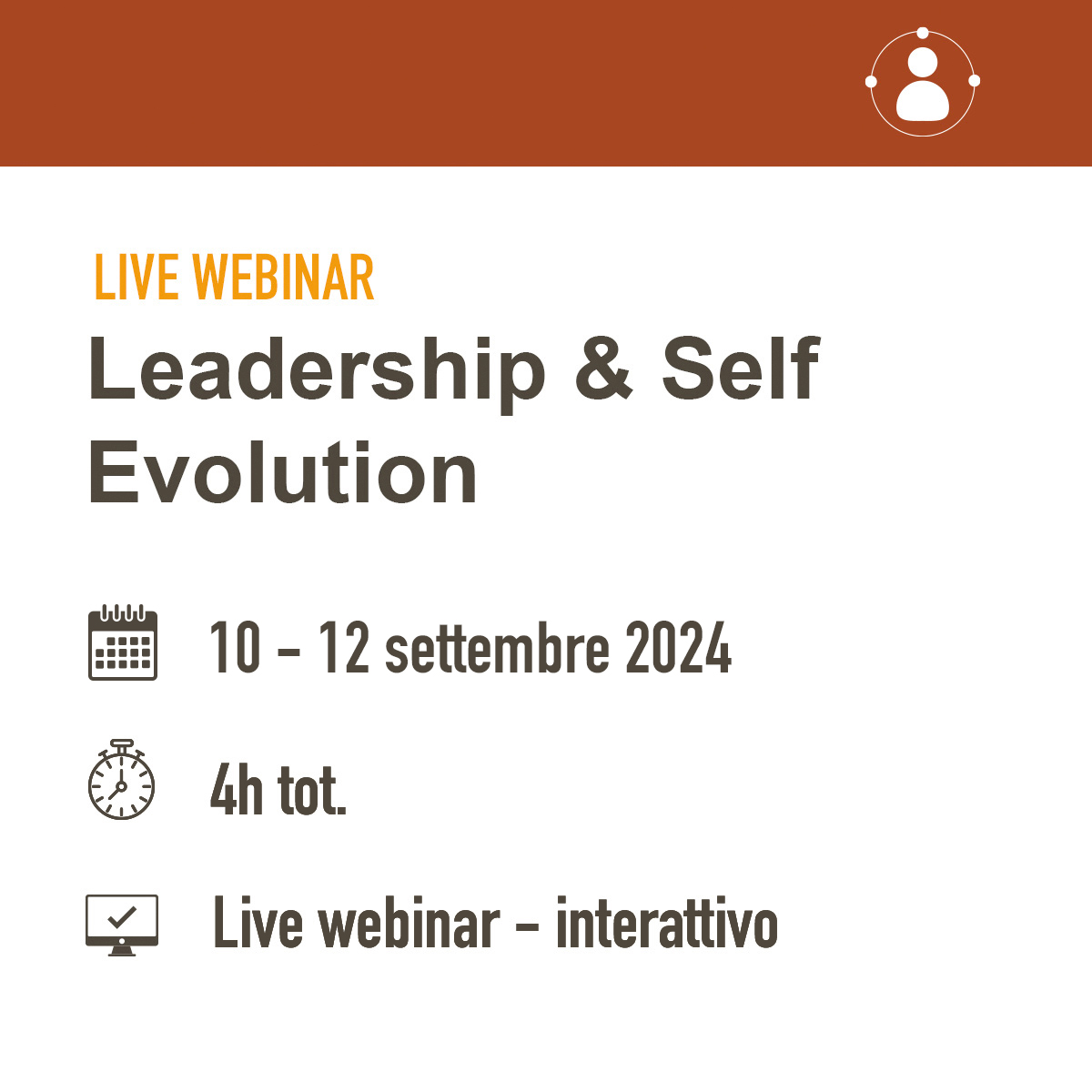 Live webinar LEADERSHIP & SELF EVOLUTION - Leadership Accelerator